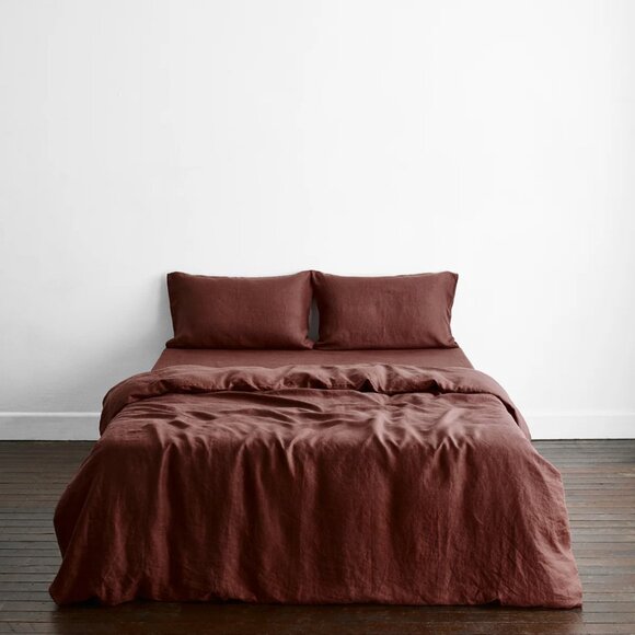 Bed Threads | Bedding | Bed Threads Cacao 0 French Flax Linen Bedding ...